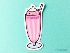 Cat Milkshake Vinyl Sticker – ollie & jo